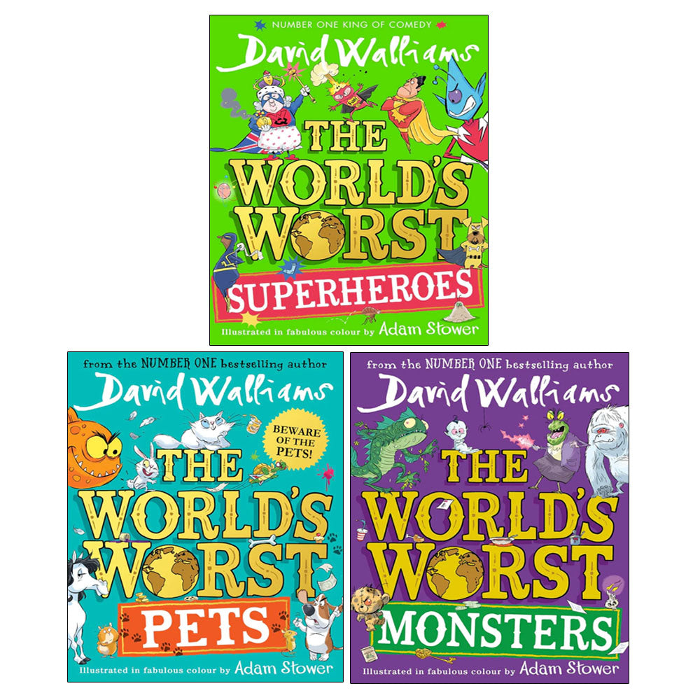 David Walliams 3 Books Collection Set (The World’s Worst Superheroes ...