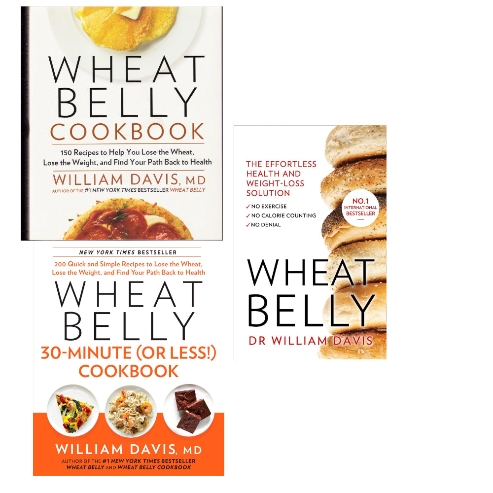 Wheat Belly 3 Books Series Set By William Davis (Wheat Belly 30-Minute ...