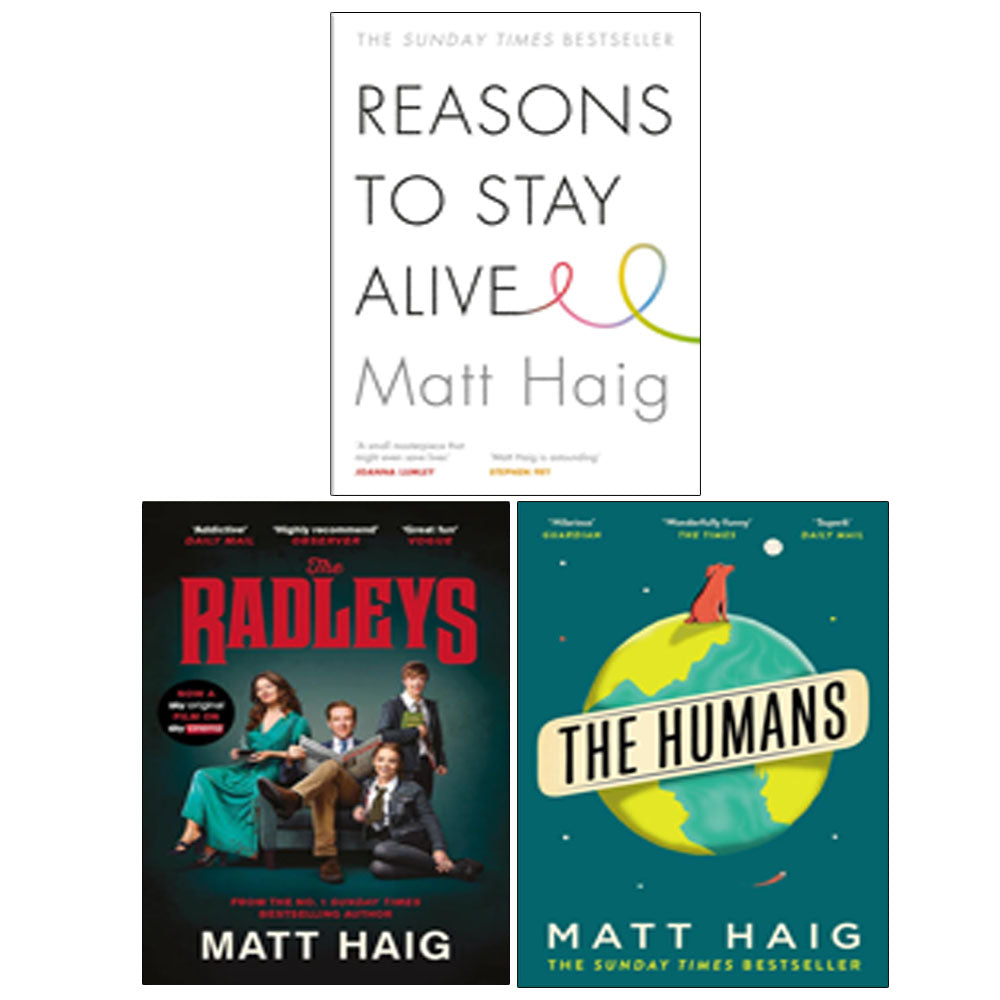 Matt Haig Collection 3 Books Set (Reasons To Stay Alive, The Humans, T ...
