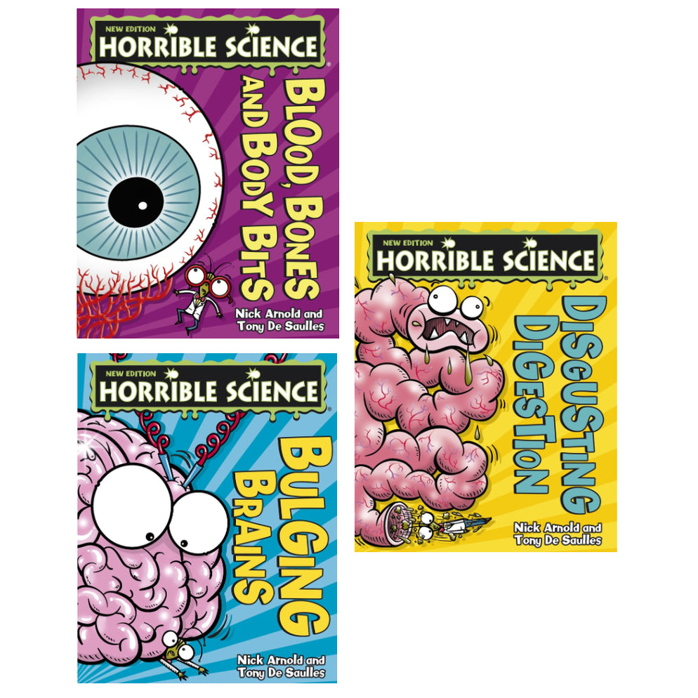 Horrible Science 3 Books Set By Nick Arnold and Tony De Saulles (Blood