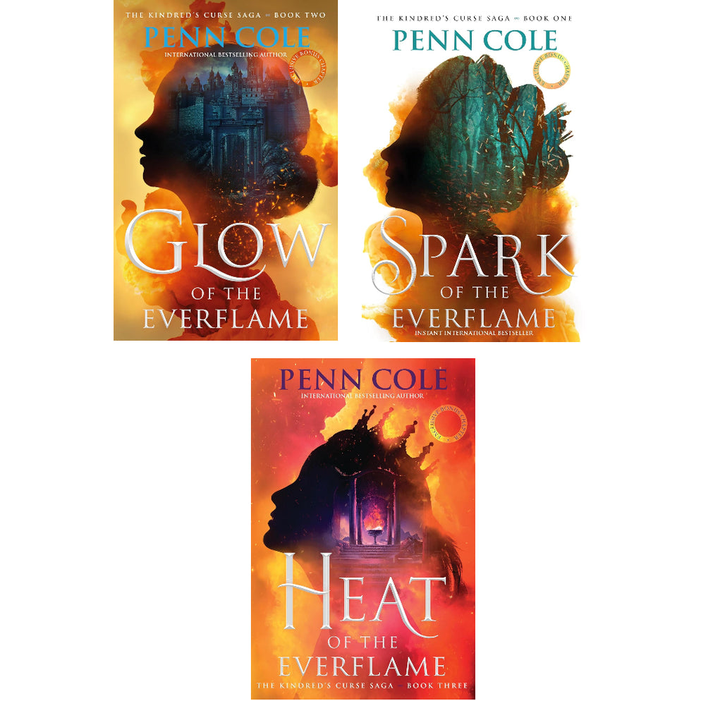 The Kindred's Curse Saga 3 Books Collection Set By Penn Cole (Glow of the Everflame , Spark of ...