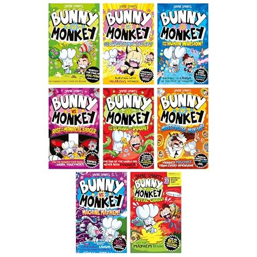 Bunny vs Monkey 8 Books Collection Set By Jamie Smart (Bunny vs Monkey ...