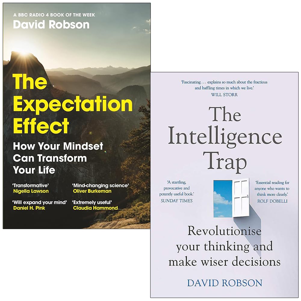 David Robson Collection 2 Books Set (Intelligence Trap, Expectation ...
