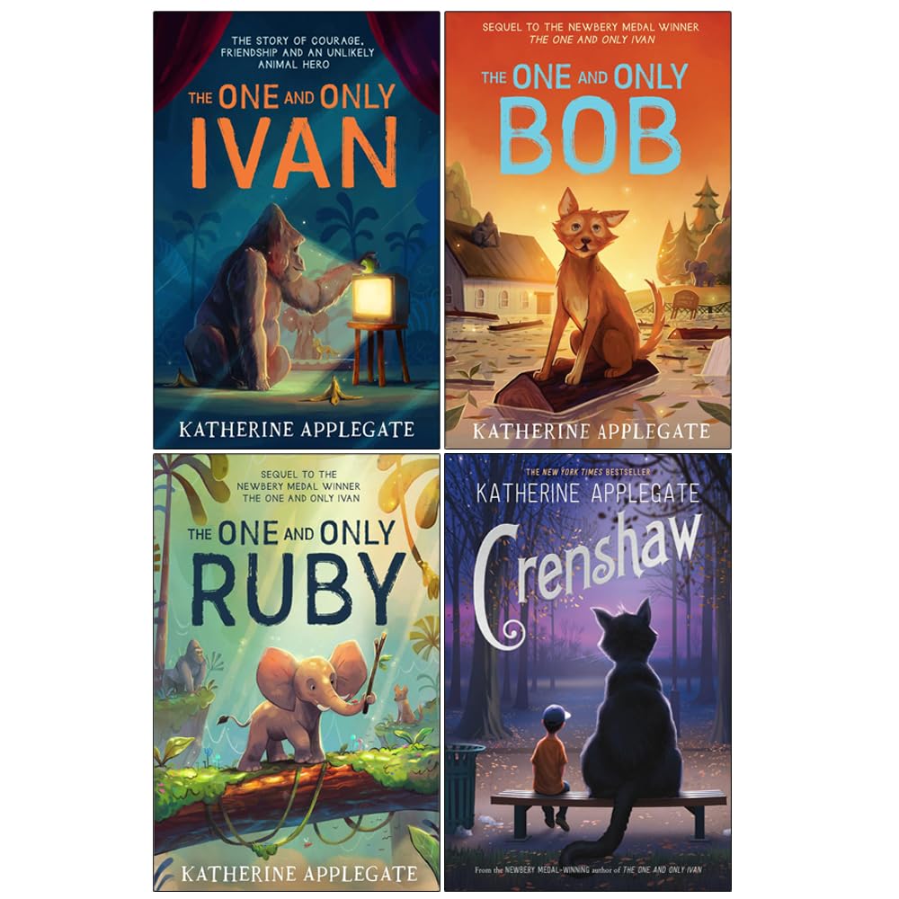 Katherine Applegate Collection 4 Books Set (Crenshaw, The One and Only ...