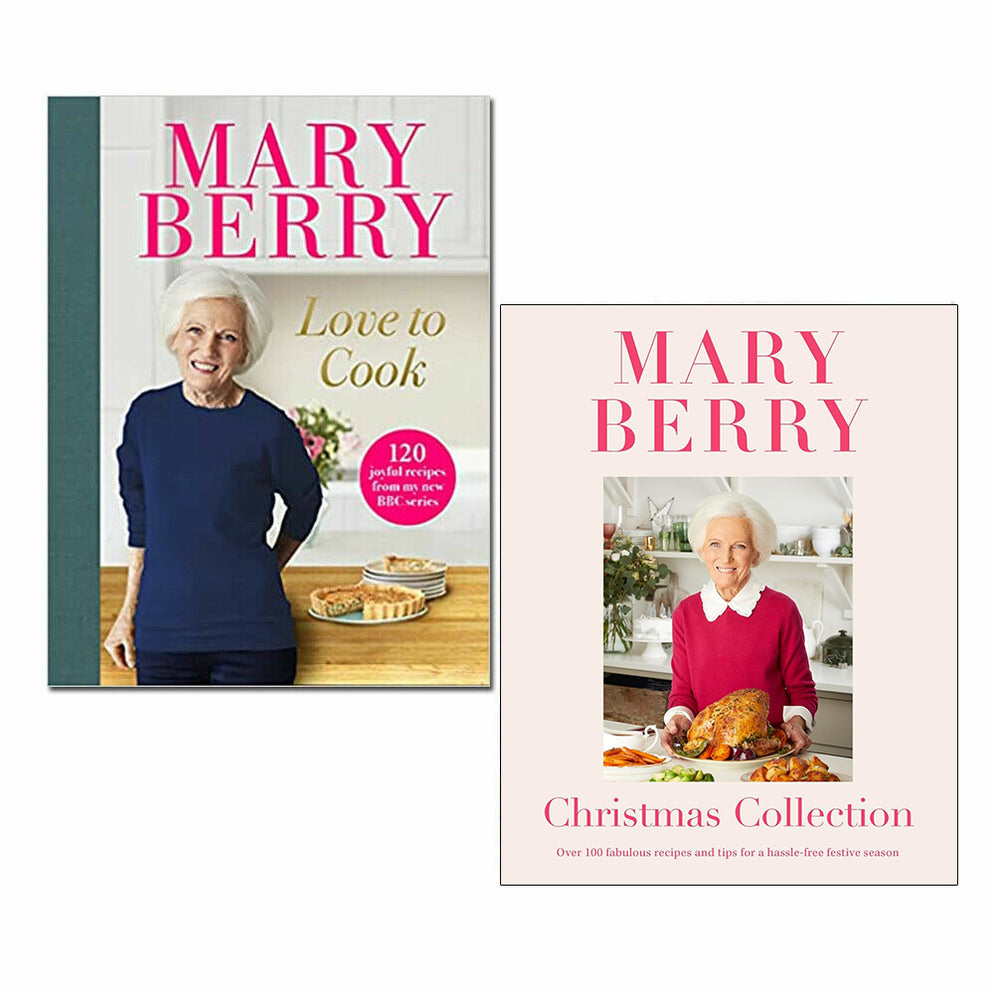 Mary Berry 2 Books Collection Set Love to Cook, Mary Berrys Christmas ...