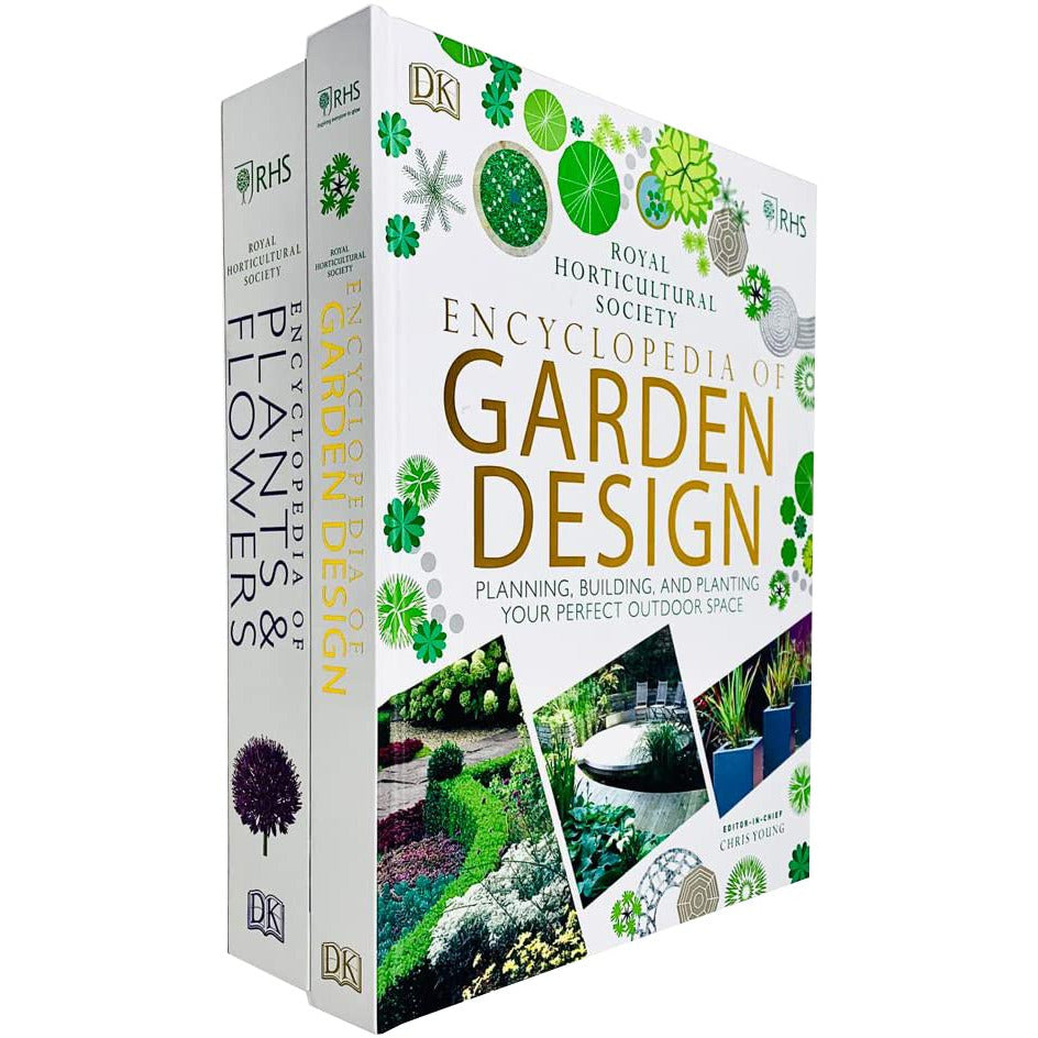 RHS Encyclopedia of Garden Design & Plants and Flowers 2 Books Collect ...