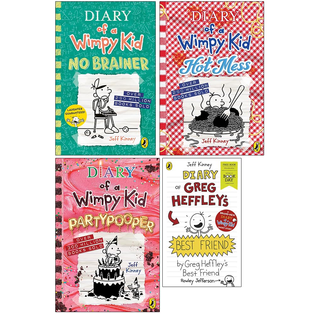 Diary of a Wimpy Kid: Books (18–20) Greg Heffley’s Best Friend 4 Books ...