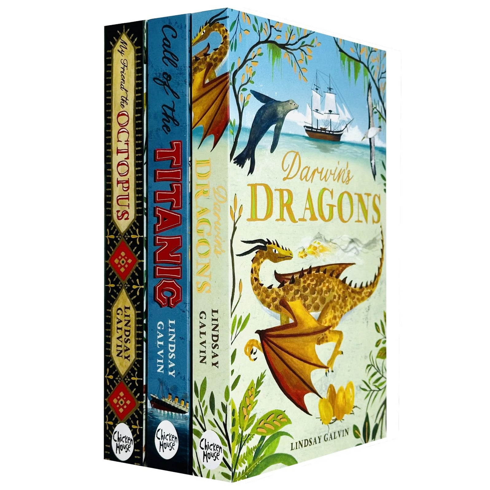Lindsay Galvin 3 Books Collection Set (Darwin's Dragons, My Friend the ...