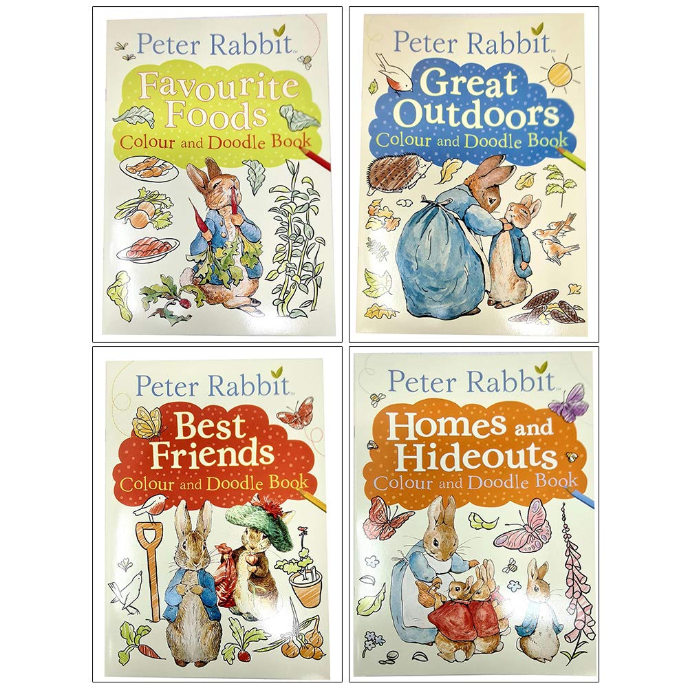 Peter Rabbit Colour And Doodle Set Beatrix Potter 4 Book Set — The Book ...
