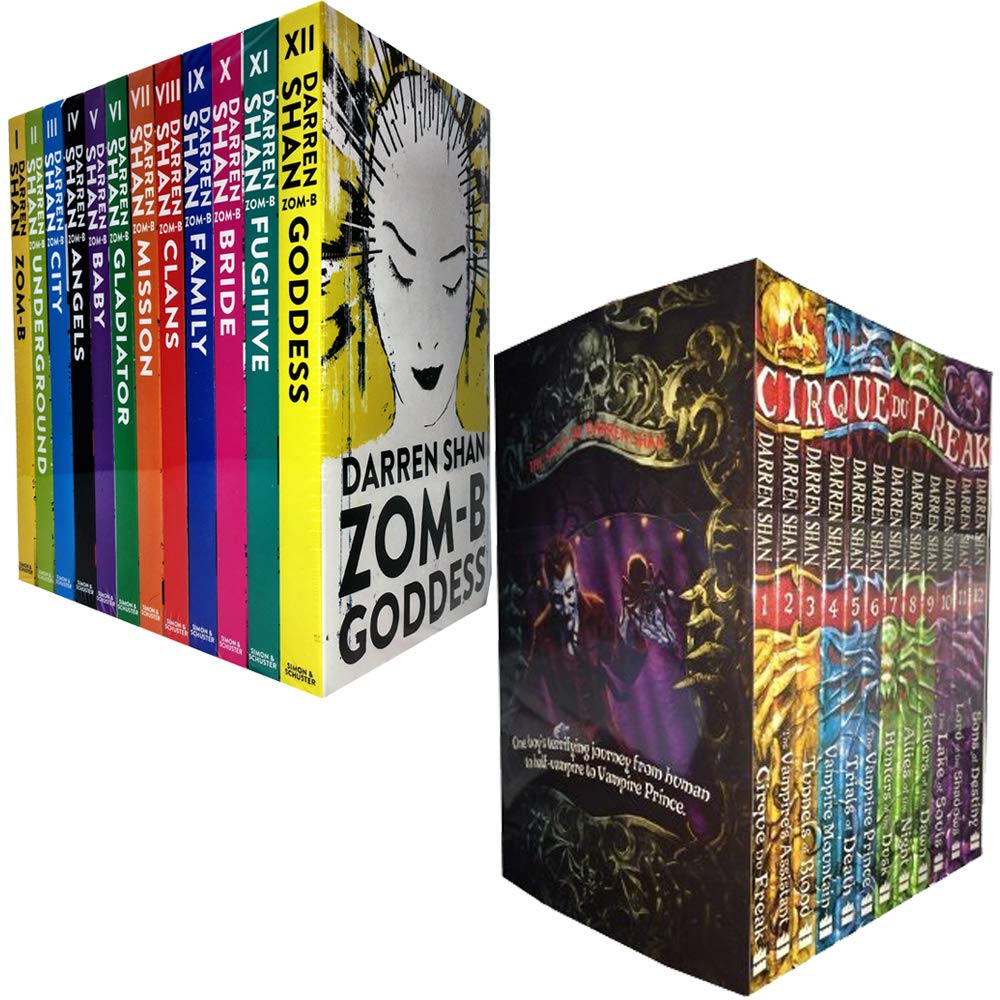 Zom-B and Cirque du Freak Series 24 Books Collection Set by Darren Sha ...