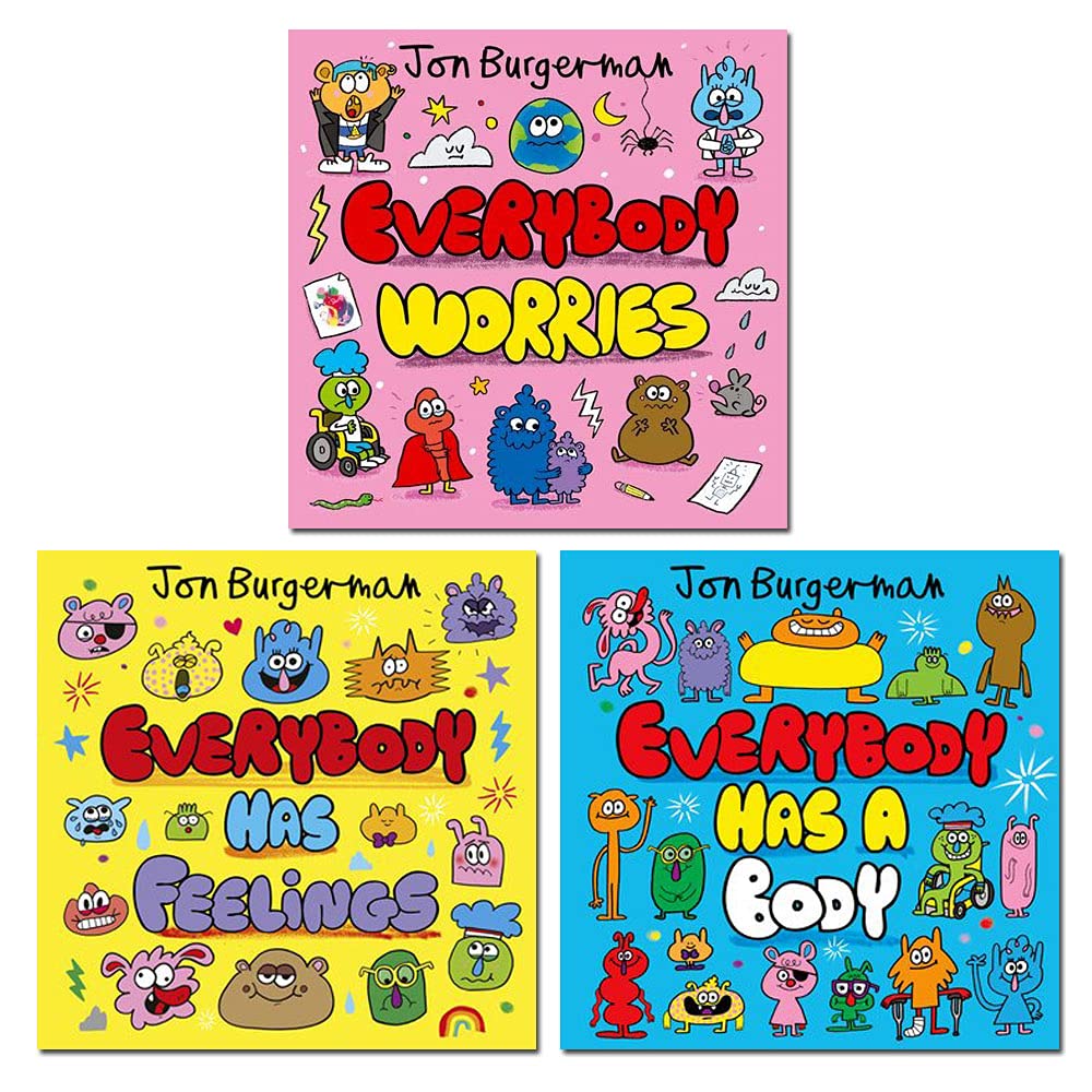 Jon Burgerman Everybody Series Collection 3 Books Set ( Everybody has a ...