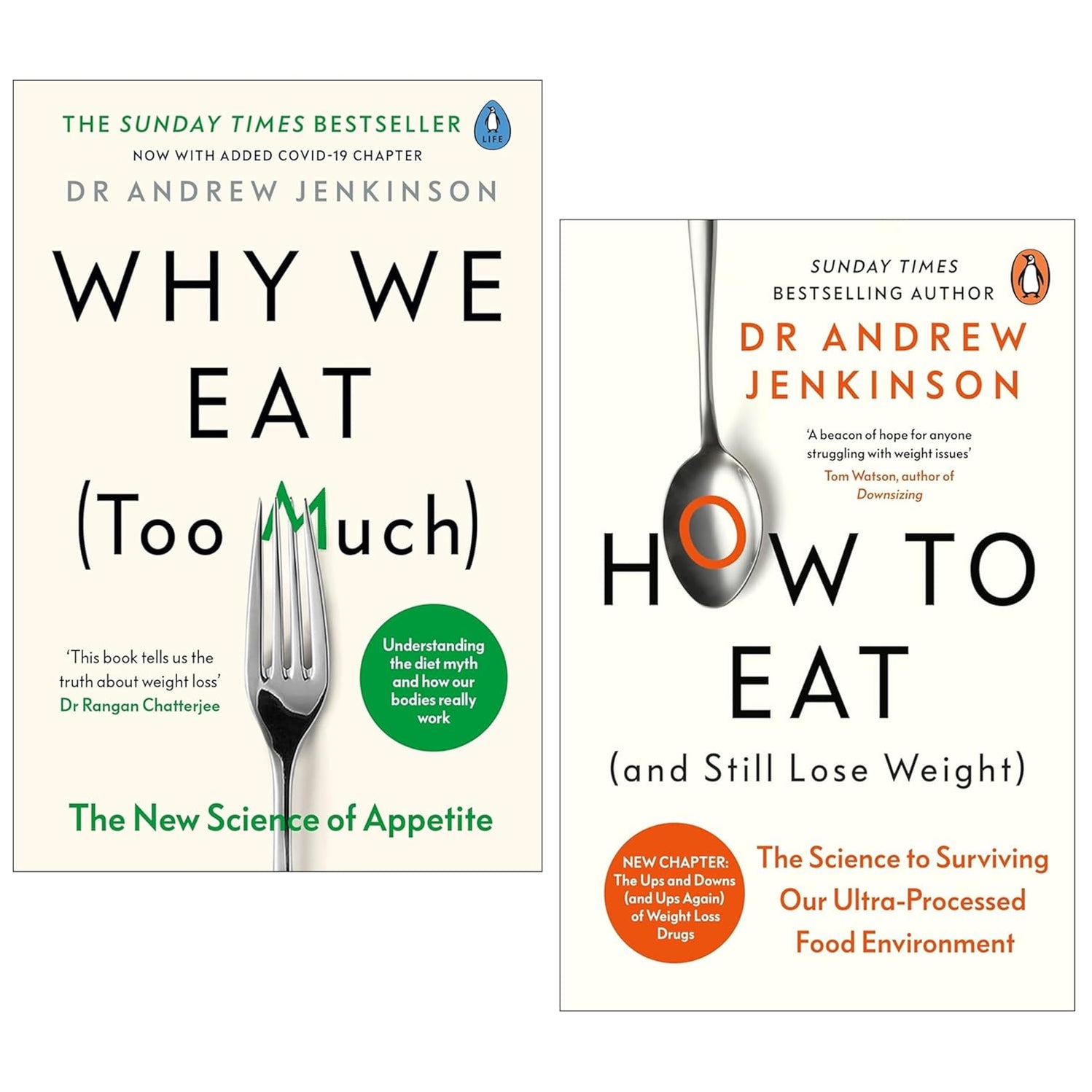 Dr Andrew Jenkinson Collection 2 Books Set (Why We Eat (Too Much), How ...