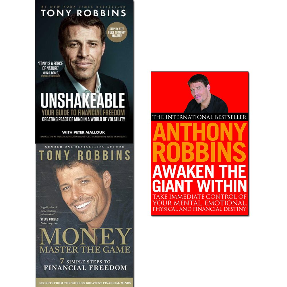 tony robbins collection 3 books set (unshakeable: your guide to financ ...