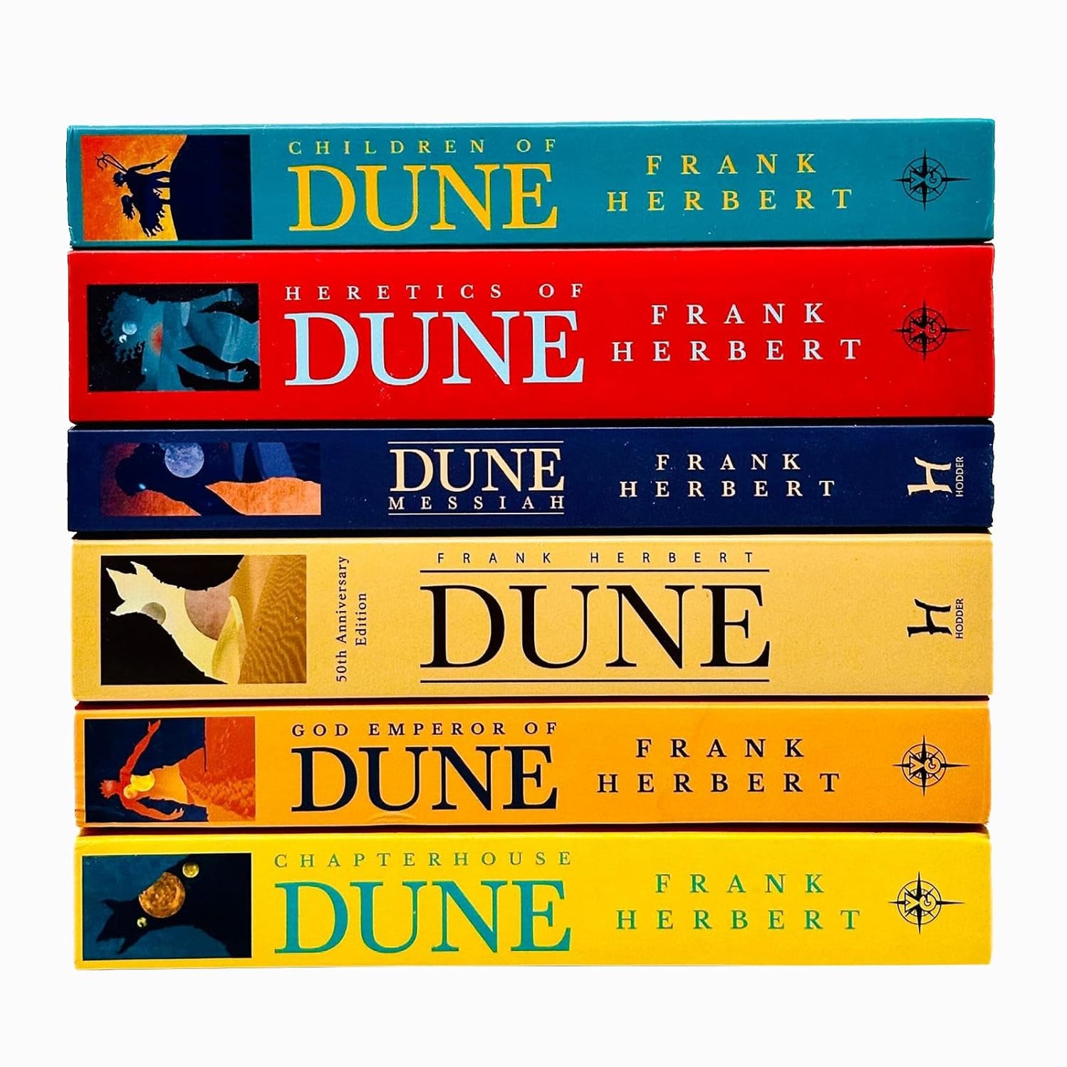 Dune Series 6 Books Collection Set By Frank Herbert (Dune, Dune Messiah,God Emperor Of Dune ...