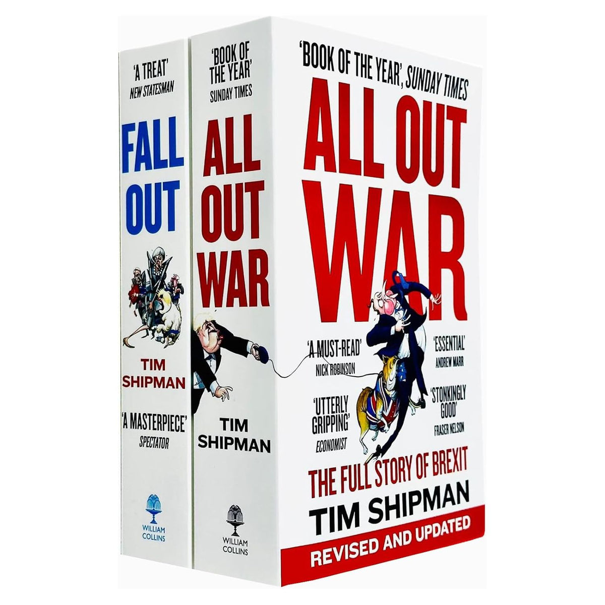 Tim Shipman Brexit Collection 2 Books Set Pack All Out War, Fall Out ...