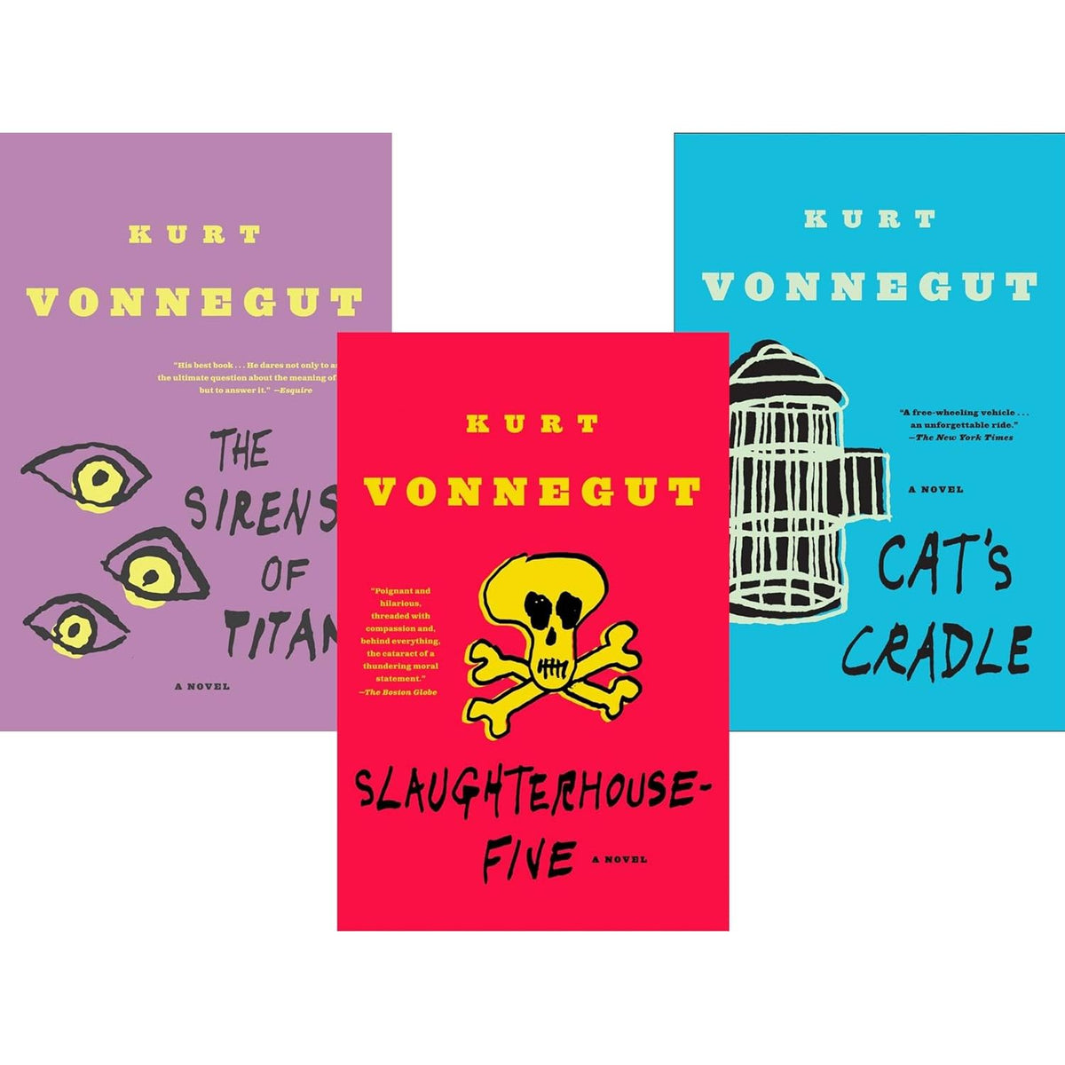 Kurt Vonnegut Collection 3 Books Set (Slaughterhouse 5, Cat's Cradle ...