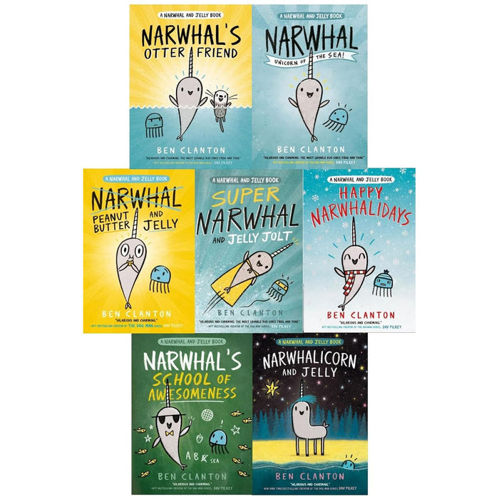 Narwhal and Jelly Series 7 Books Collection Set By Ben Clanton (Otter ...