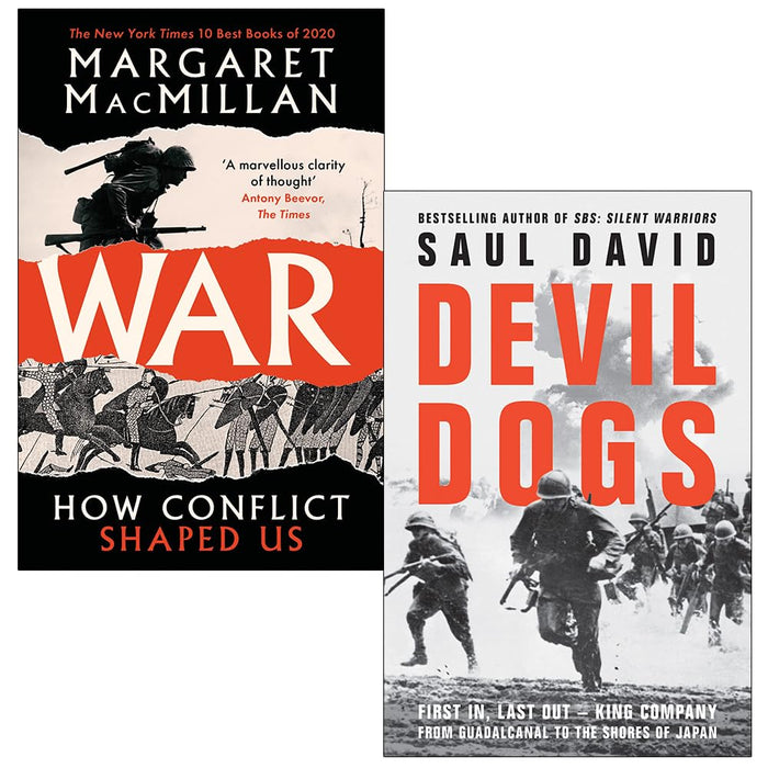War How Conflict Shaped Us By Margaret MacMillan & [Hardcover] Devil Dogs By Saul David 2 Books ...