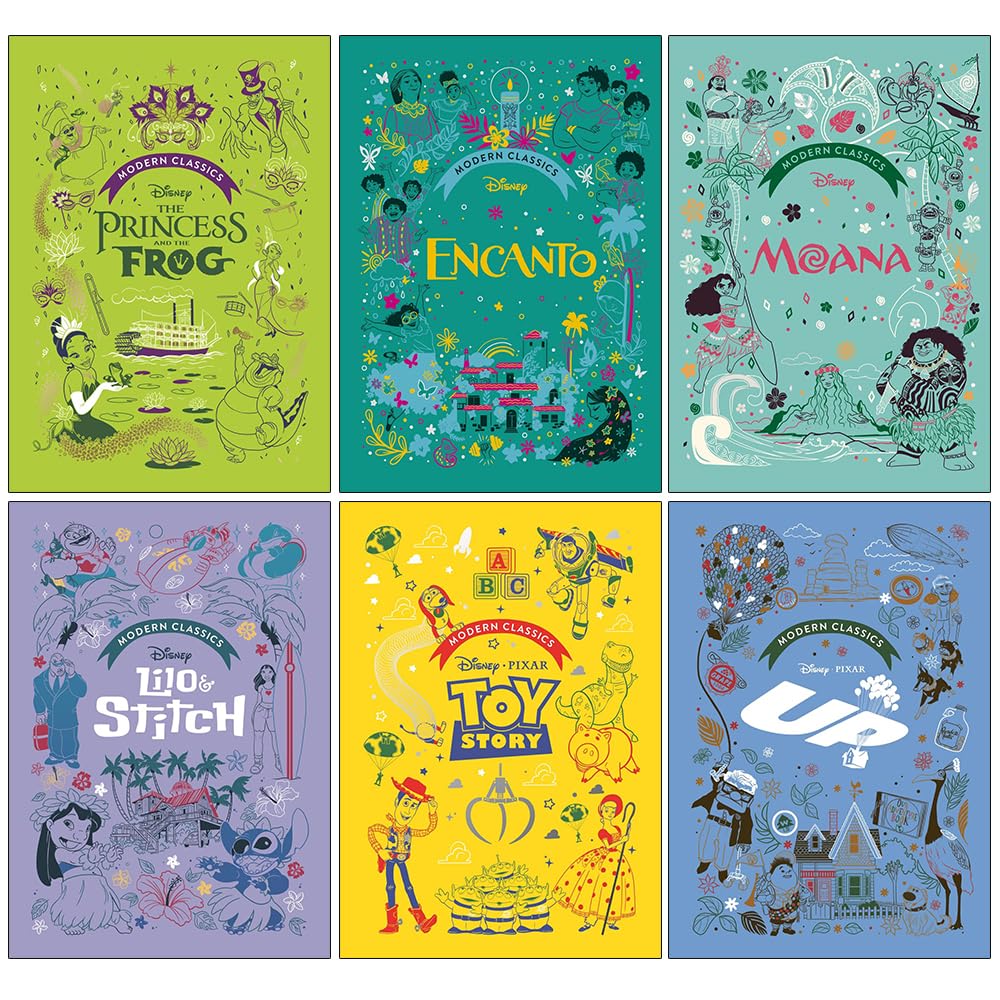 Disney and Pixar Modern Classics 6 Books Collection Set By Sally Morga ...