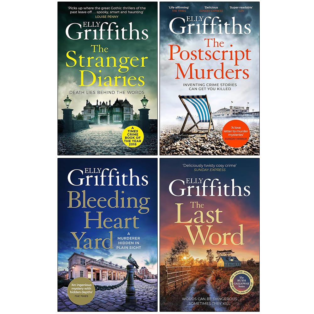Harbinder Kaur Series 4 Books Collection Set By Elly Griffiths (Stranger Diaries, Postscript ...