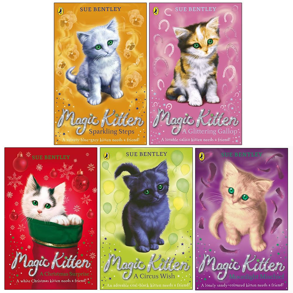 Magic Kitten Collection 5 Books Set By Sue Bentley (A Glittering Gallo