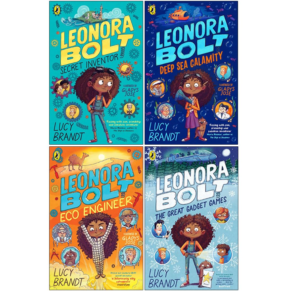 Leonora Bolt Secret Inventor Series 4 Books Collection Set By Lucy ...