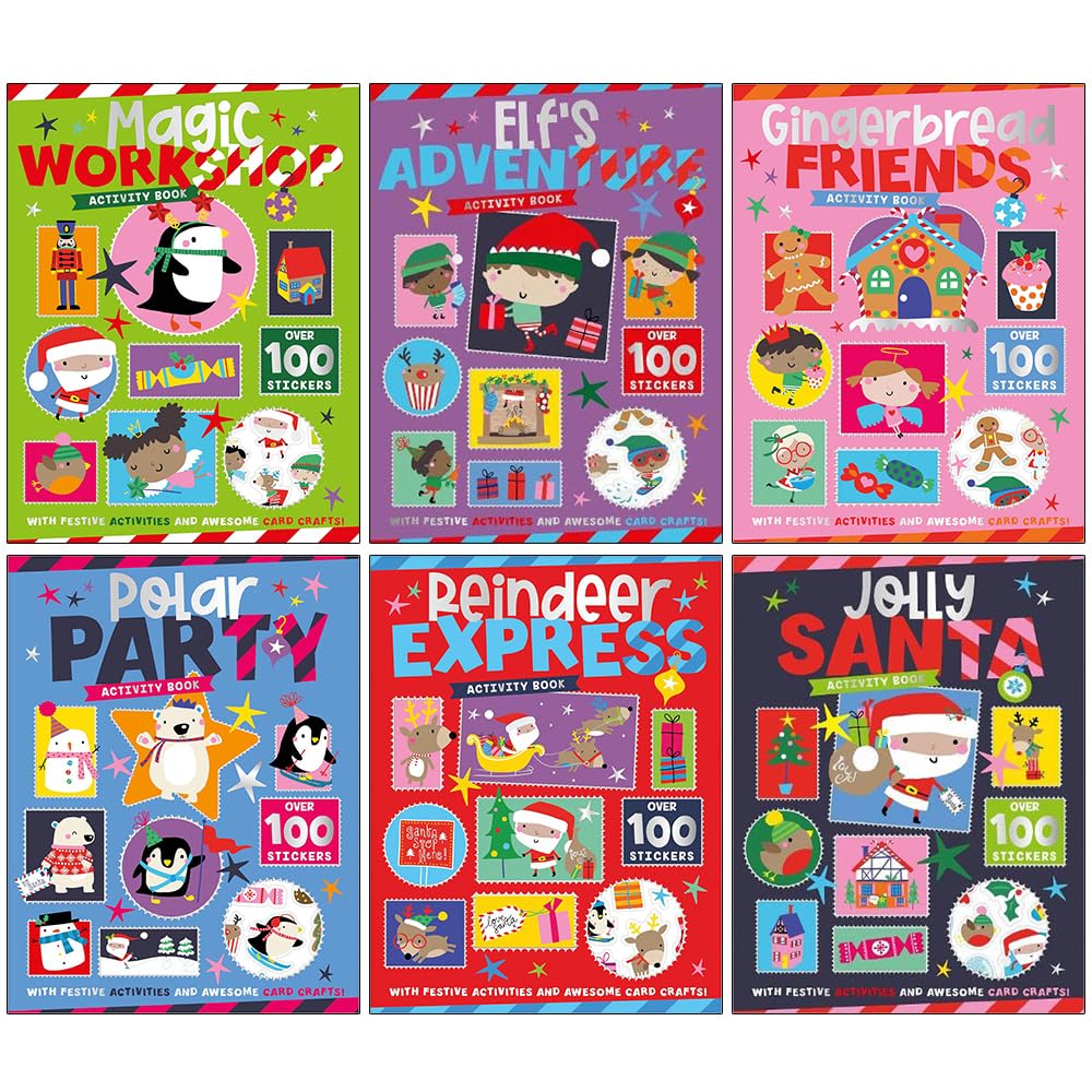 Christmas Books for Children Collection Activity 6 Books Set With ...