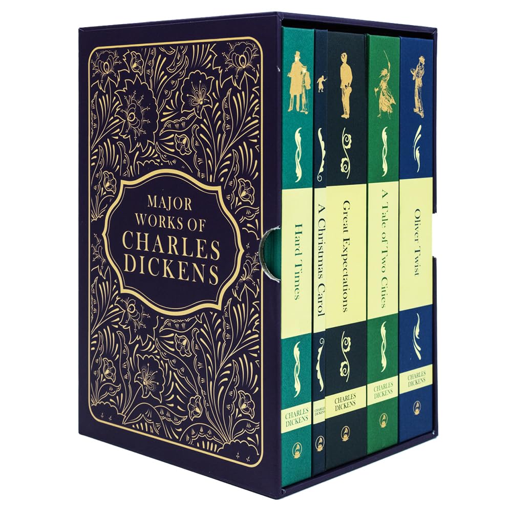 Major Works of Charles Dickens 5 Books Deluxe Hardback Set - A Christm