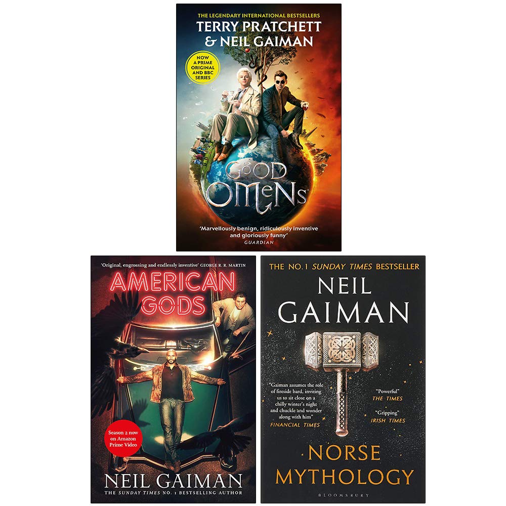 Neil Gaiman 3 Books Collection Set (Norse Mythology, Good Omens ...