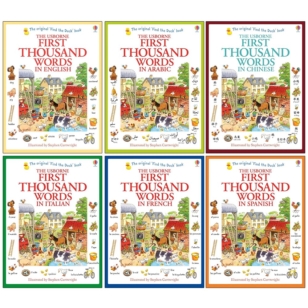 Usborne First Thousand Words 6 Books Collection Set By Heather Amery ...