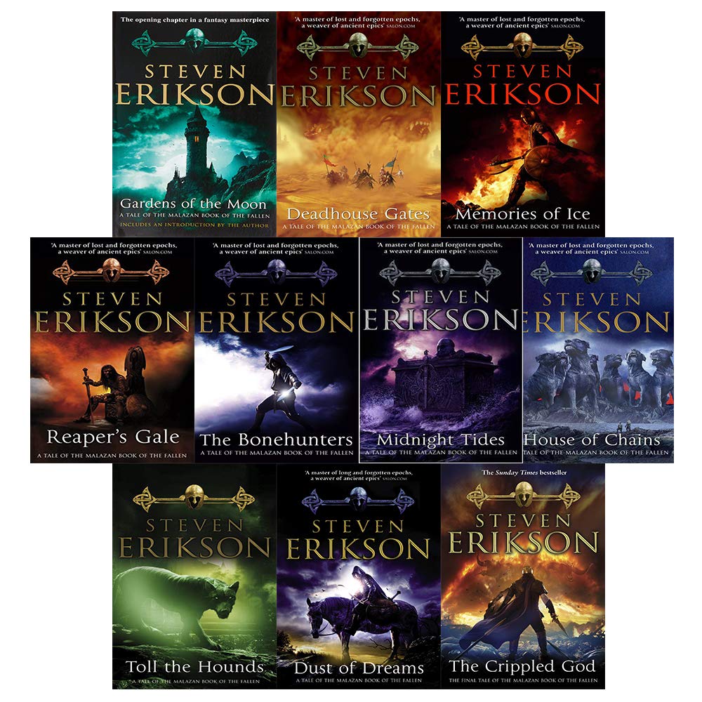 The Malazan Book of the Fallen Steven Erikson 10 Books Collection Set ...