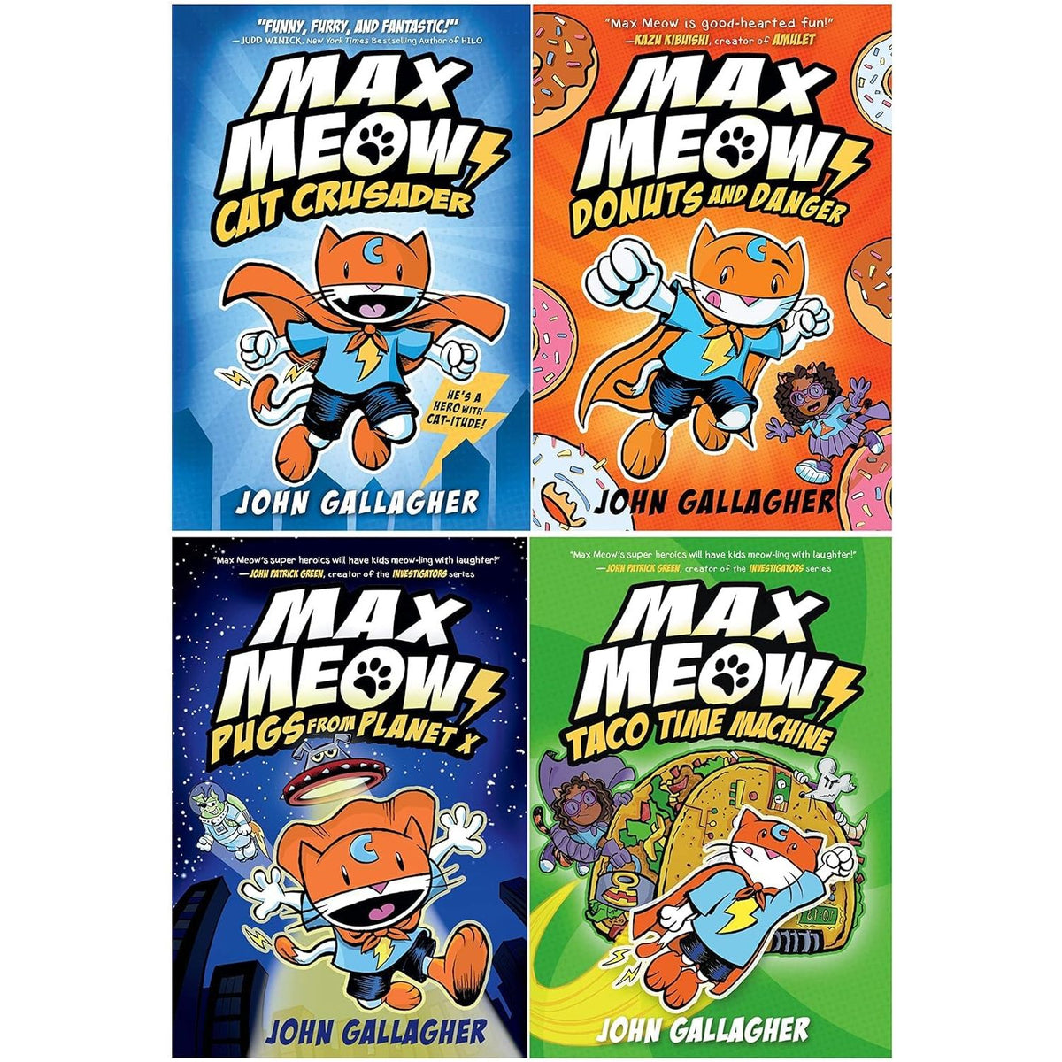 Max Meow 4 Books A Graphic Novel Collection Set By John Gallagher(Max ...