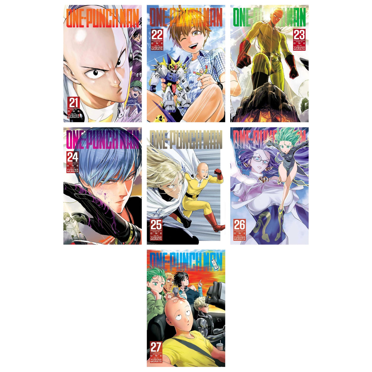 One-Punch Man Volume 21-27 Collection 7 Books Set by One Yusuke Murata ...