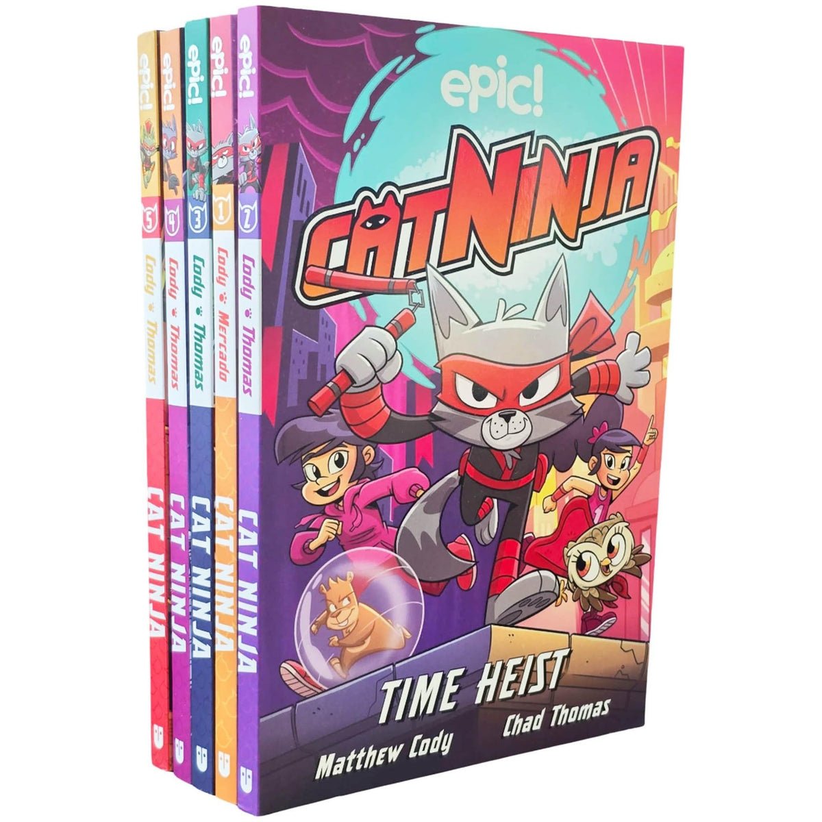 Cat Ninja Series 5 Books Collection Set: Volume 1-5 (Cat Ninja, Time H ...