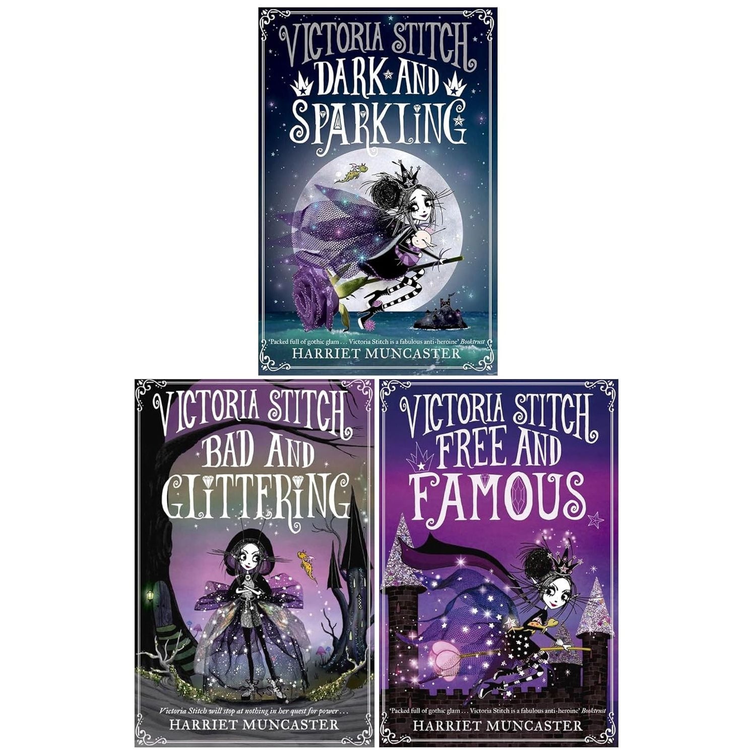 Victoria Stitch Series 3 Books Collection Set (Bad and Glittering, Free ...