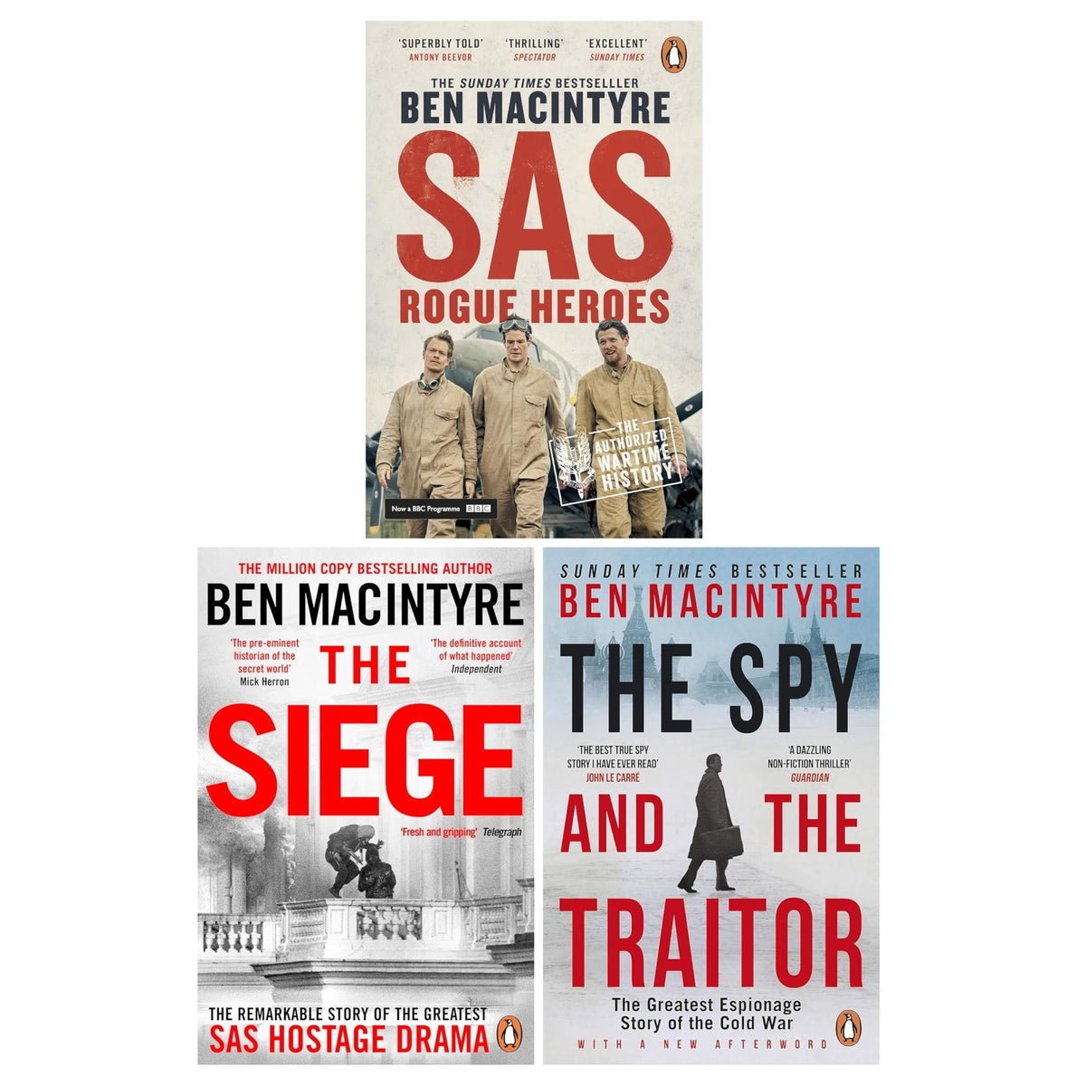 Ben Macintyre 3 Books Collection Set (The Spy and the Traitor, SAS ...
