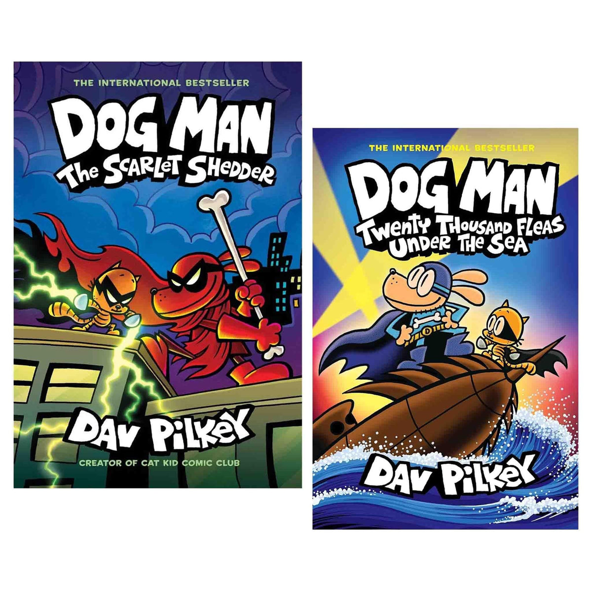 Dog Man Series by Dav Pilkey 2 Books Collection Set: Book No. 11 and 12 ...