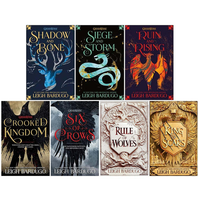 Leigh Bardugo 7 Books Collection Set (Six of Crows, Crooked Kingdom, Shadow and Bone, Siege and ...