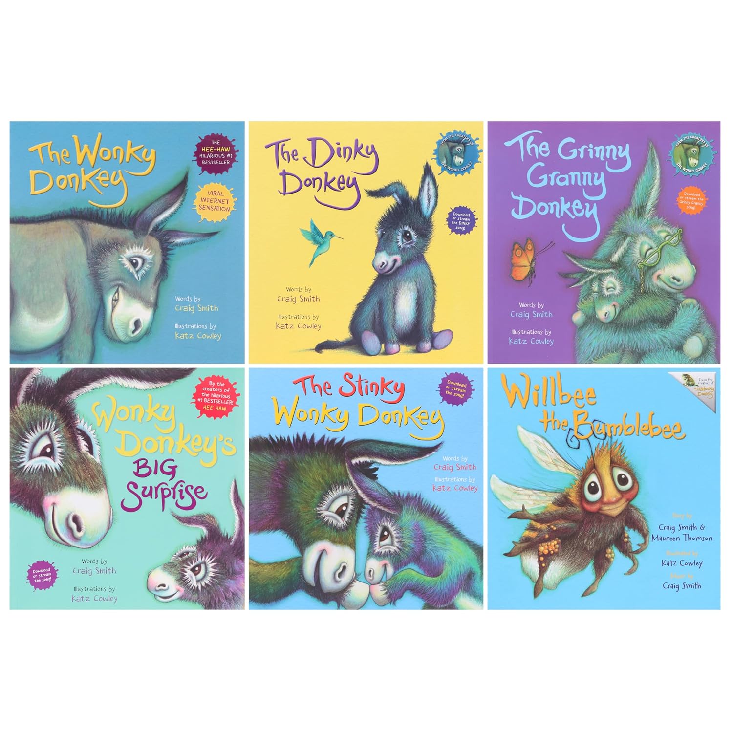 The Wonky Donkey Series 6 Books Collection Set by Craig Smith (The Won ...
