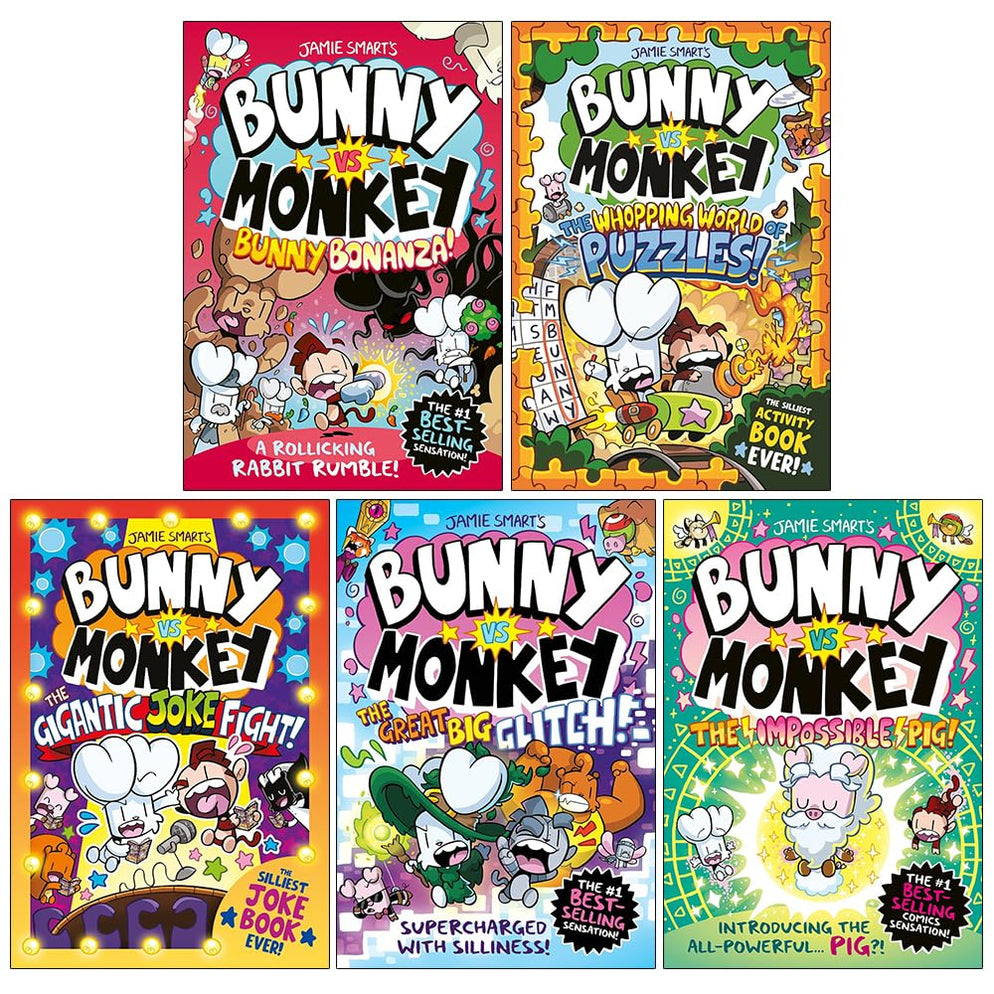 Bunny vs Monkey Set 2: Collection 5 Books Set By Jamie Smart (Bunny Bo