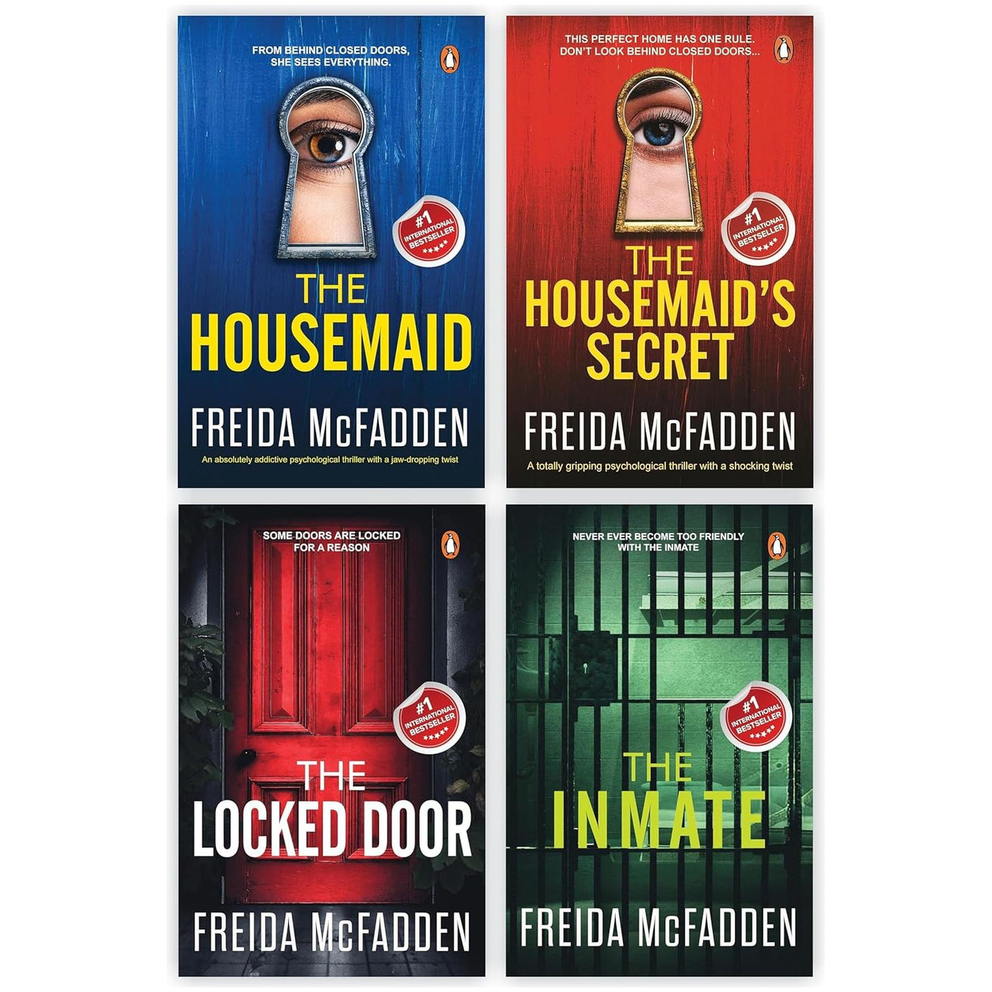 Freida McFadden Collection 4 Books Set (The Housemaid, The Housemaid's Secret, The Locked Door ...