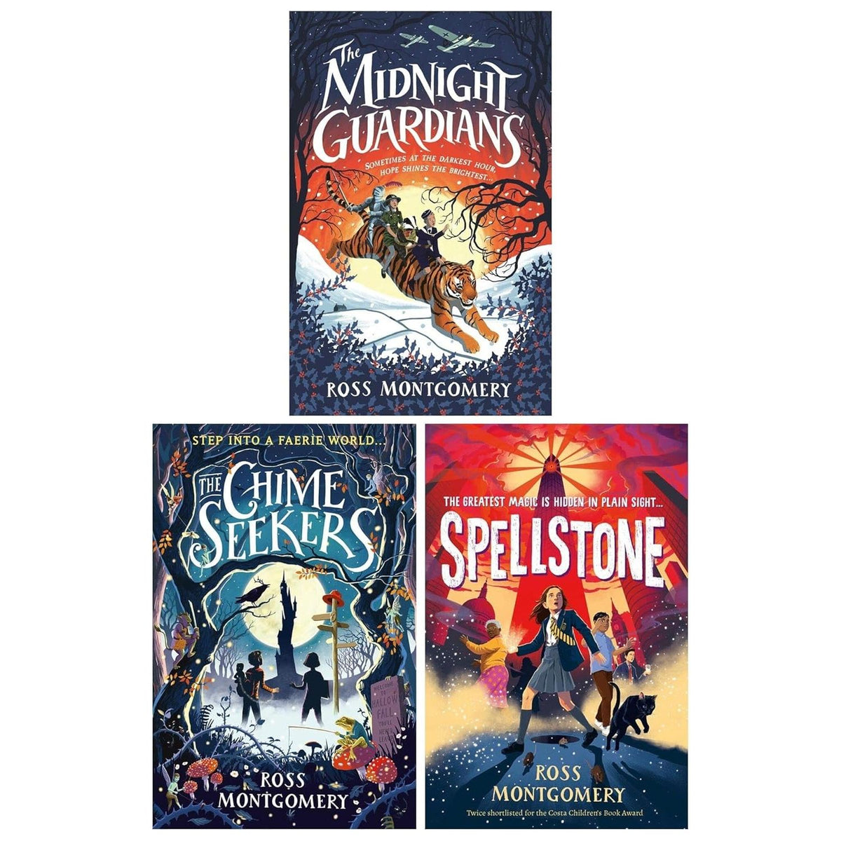 Ross Montgomery 3 Books Collection Set (The Midnight Guardians, The Ch ...
