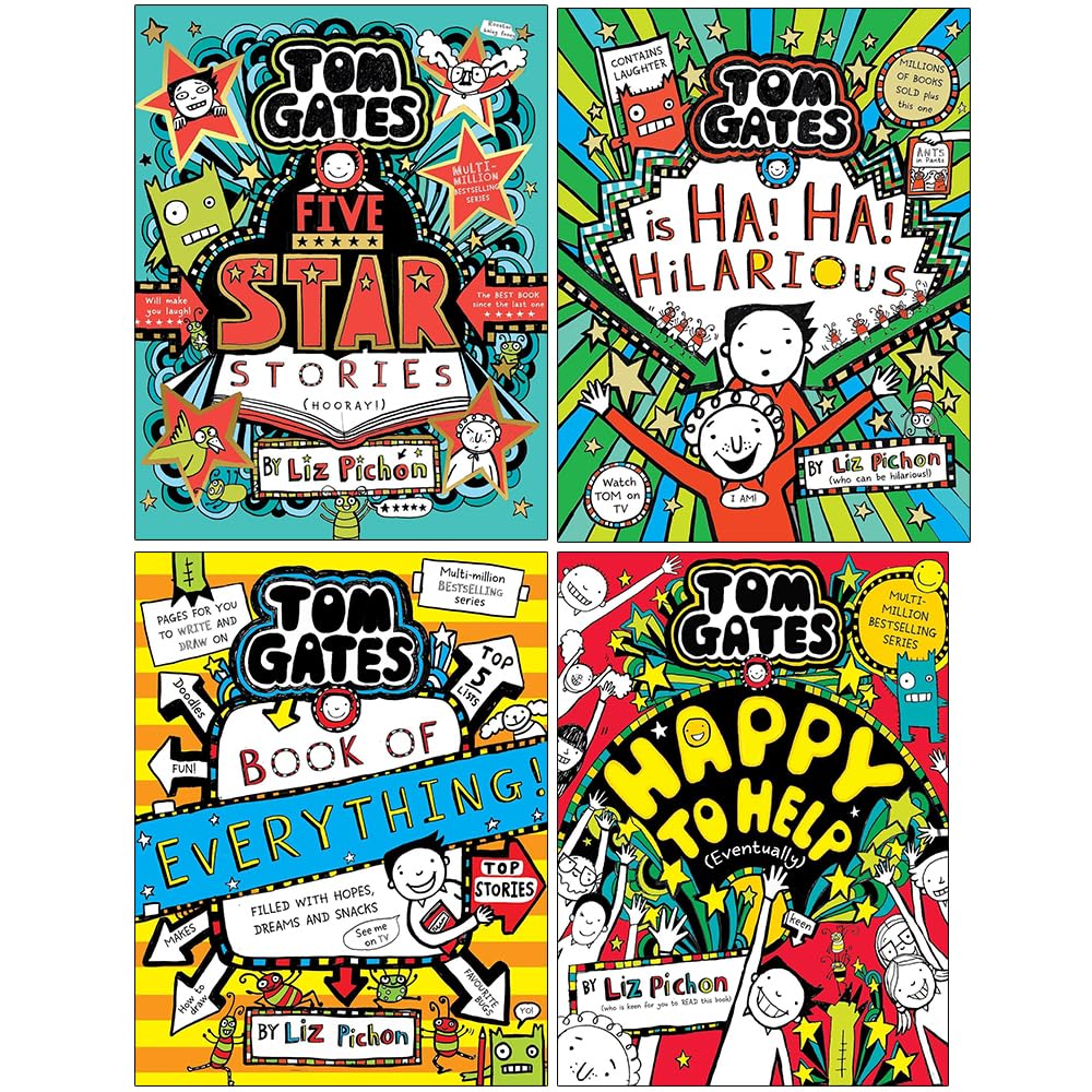 Tom Gates Series 4 Books Collection Set By Liz Pichon (Ha! Ha ...