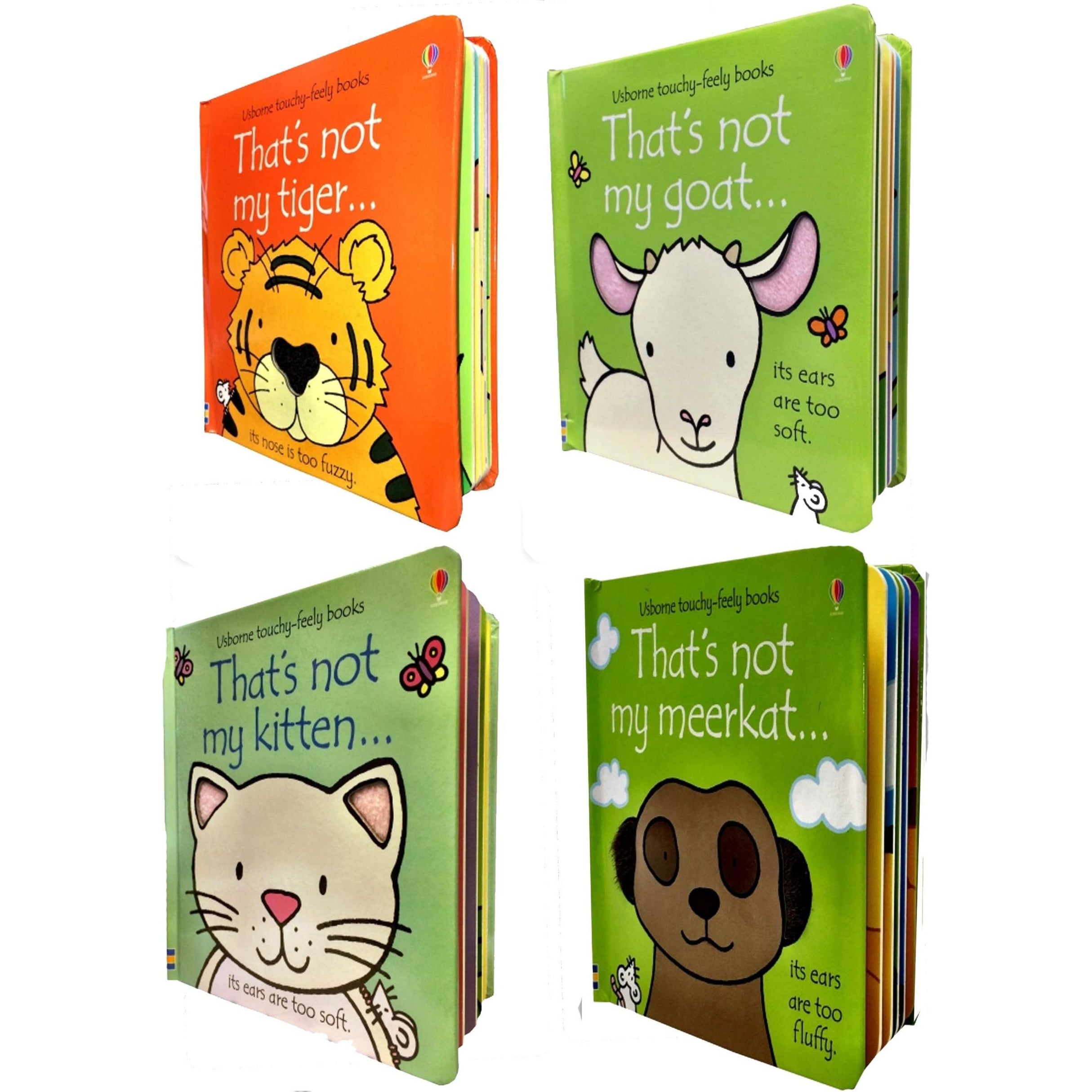 Thats Not My Touchy-Feely Collection 4 Books Set Kitten, Goat, Tiger ...