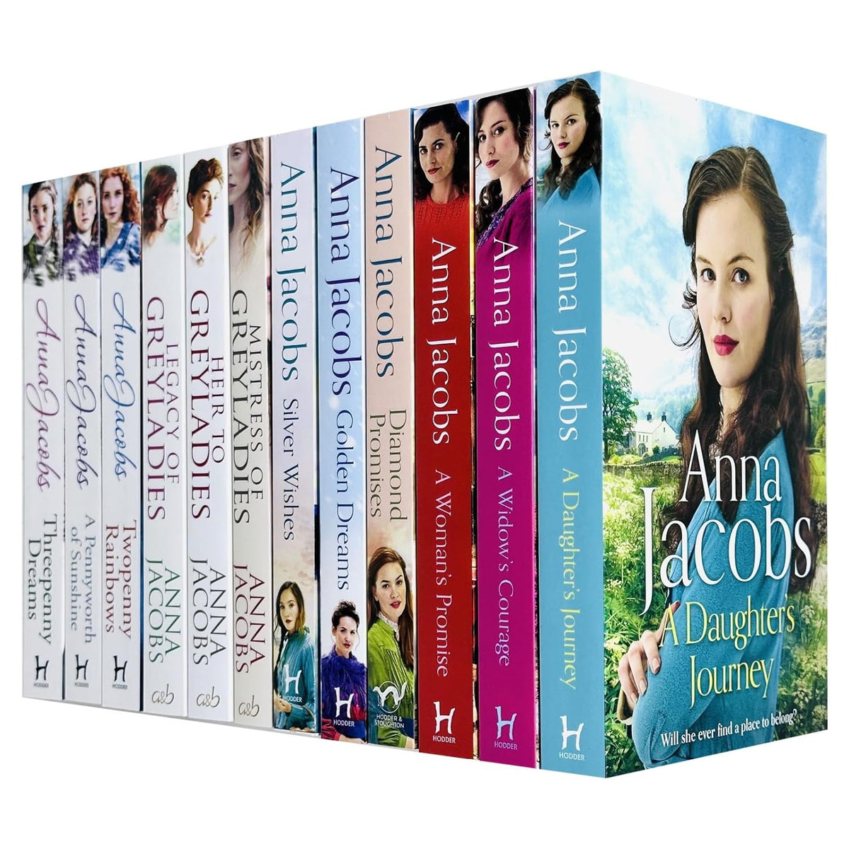 Anna Jacobs 12 Books Collection Set (A Daughter's Journey, A Widow's C ...