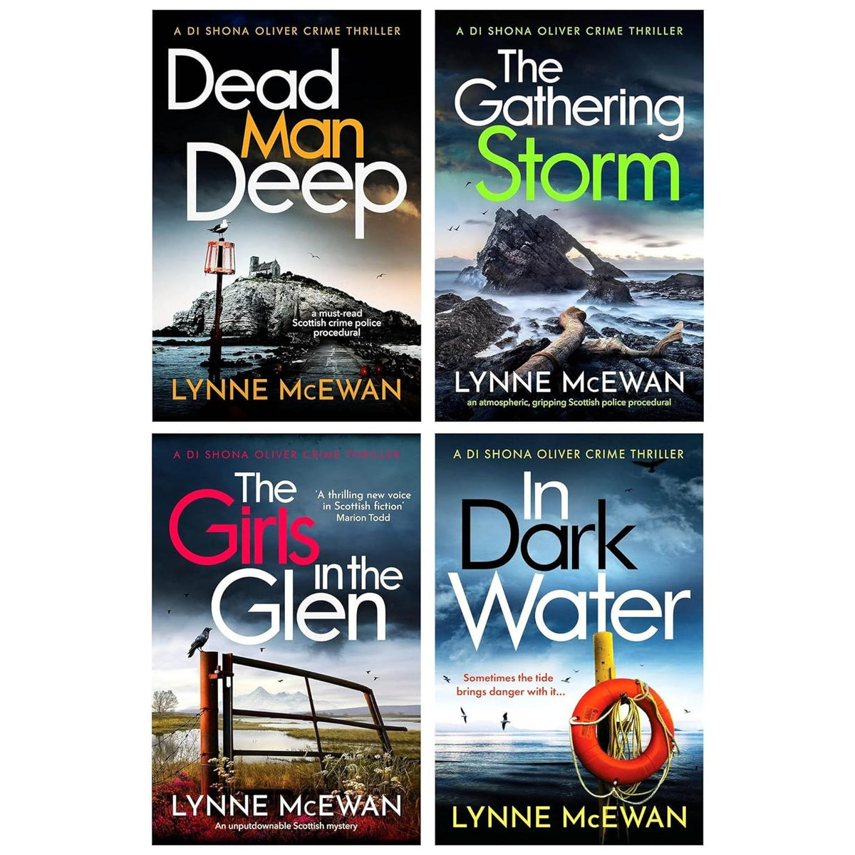 Detective Shona Oliver Series 4 Books Collection Set (In Dark Water, D