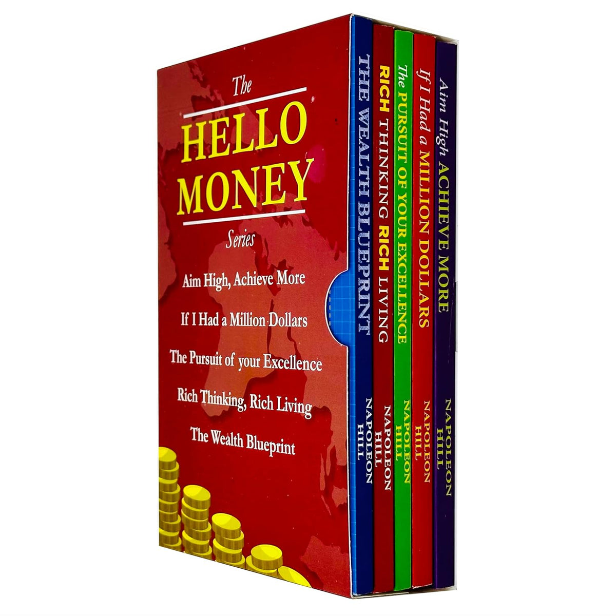The Hello Money Series Collection 5 Books Set By Napoleon Hill (Aim Hi ...