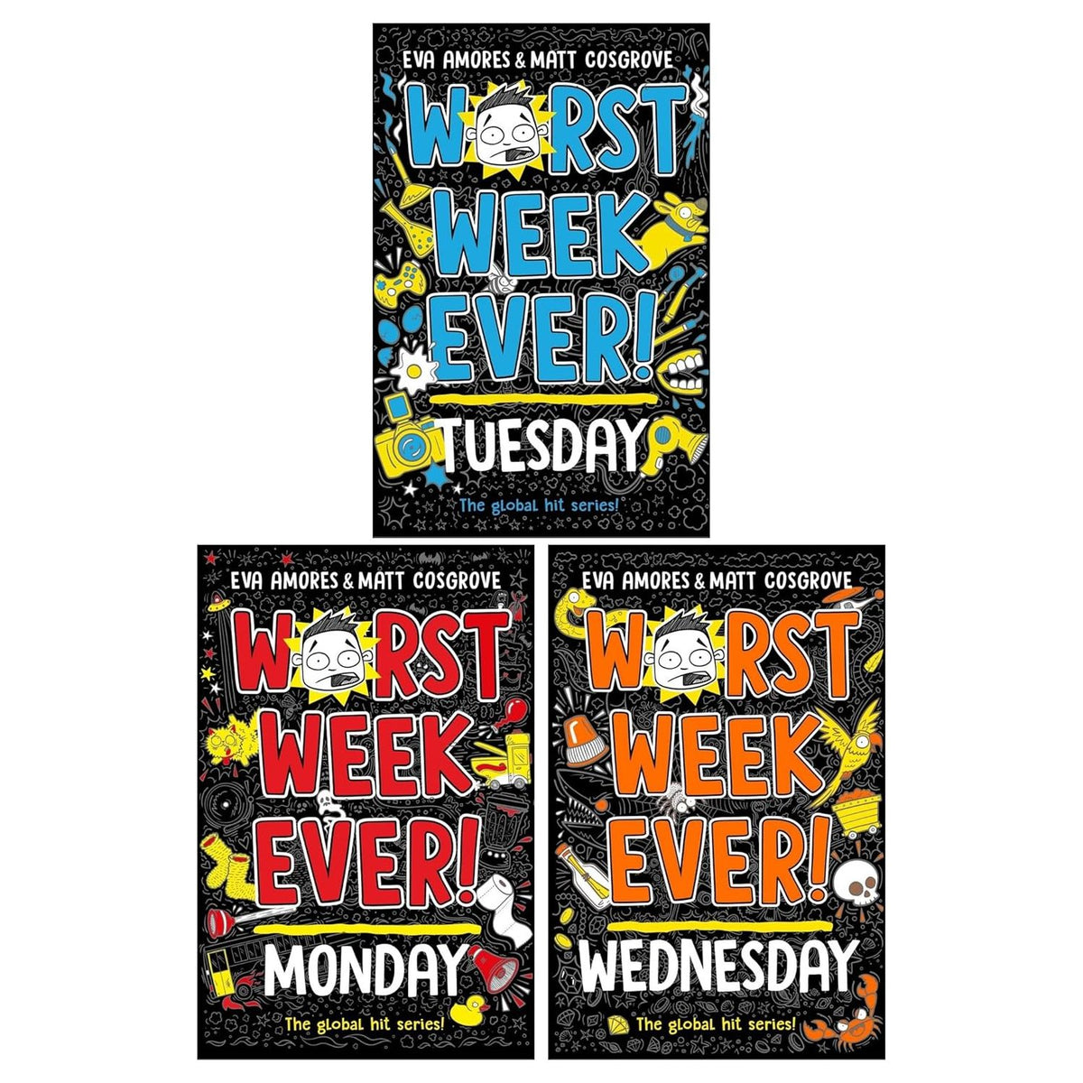 Worst Week Ever! Series 3 Books Collection Set (Worst Week Ever! Monday ...