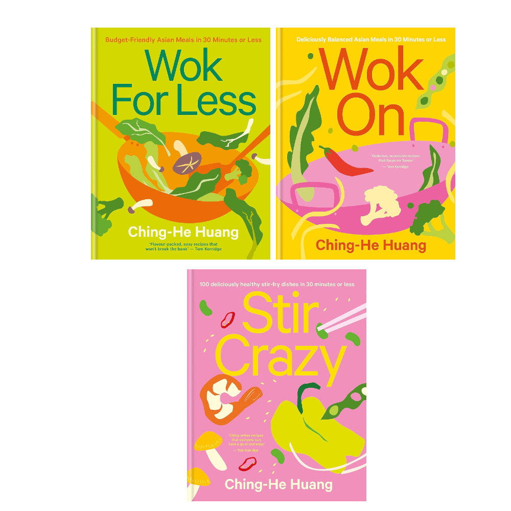 Ching He Huang 3 Books Set (Wok for Less: Budget-Friendly, Wok On: Del ...