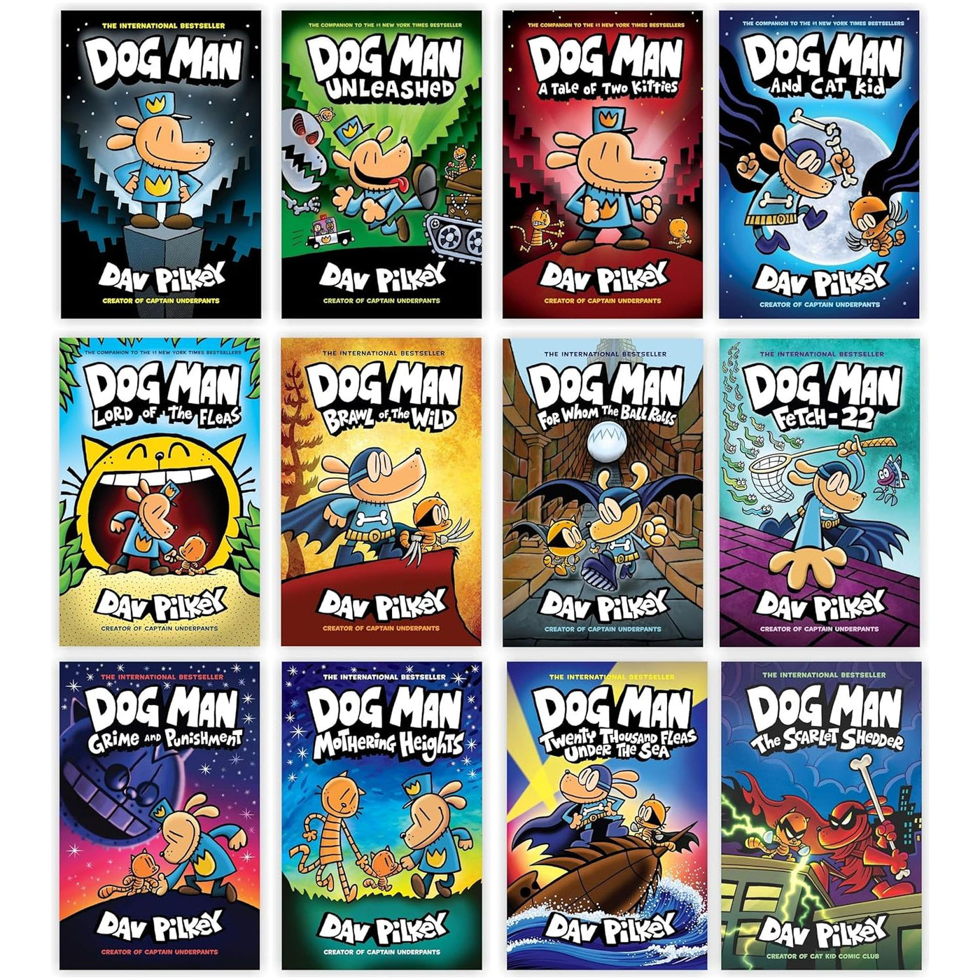Dog Man Series 1-12 Books Collection Set By Dav Pilkey Hardcover | The ...